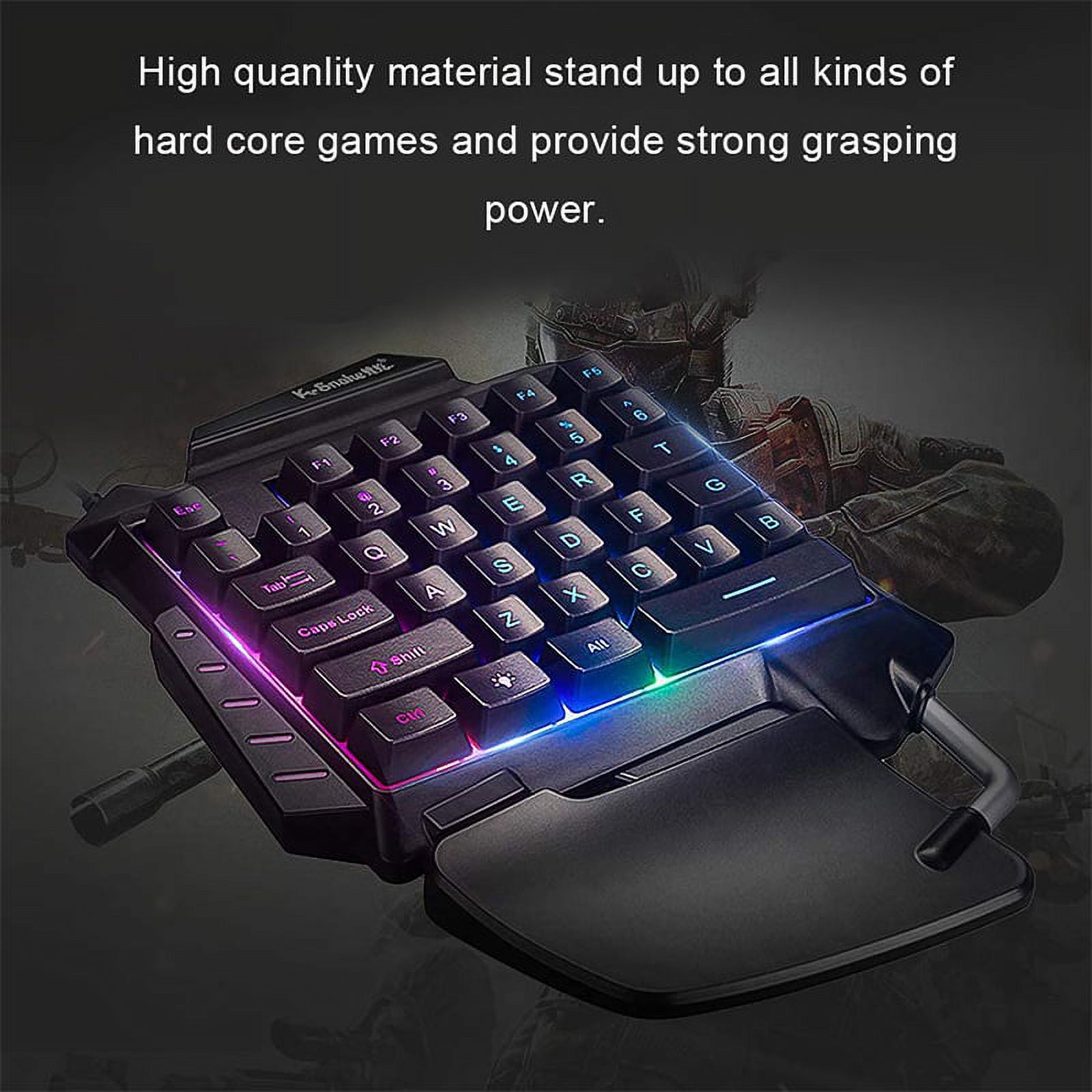 One-Handed Mechanical Gaming Keyboard RGB Backlit Portable Mini Gaming ...