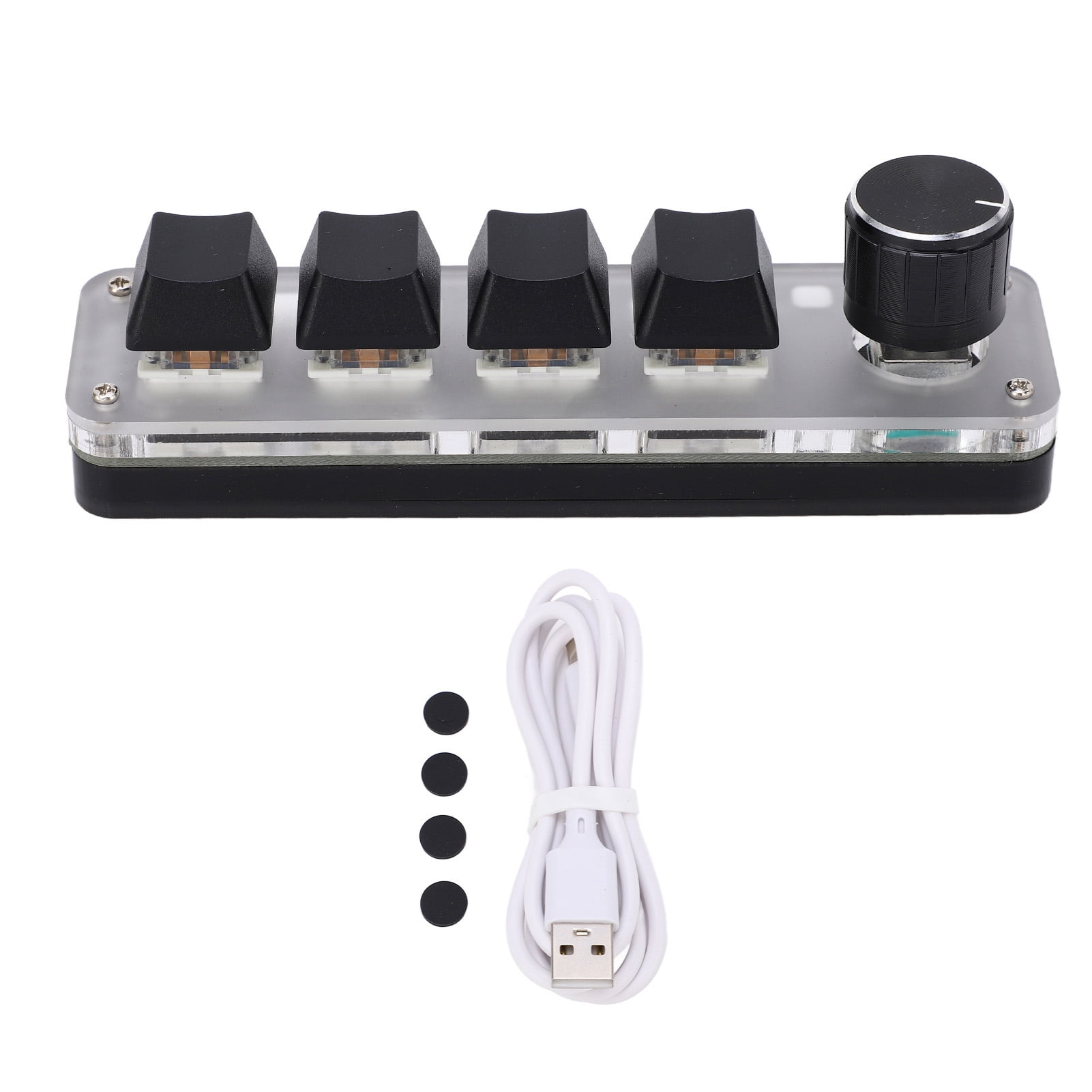 One Handed Mechanical Keyboard 4 Key with Adjustable RGB DIY ...