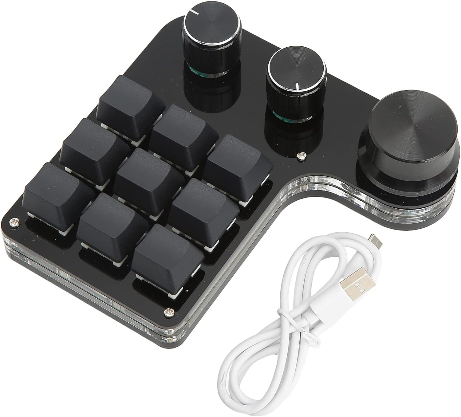 One Handed Mechanical Keyboard, 9 Key RGB Backlit Blue Switch ...