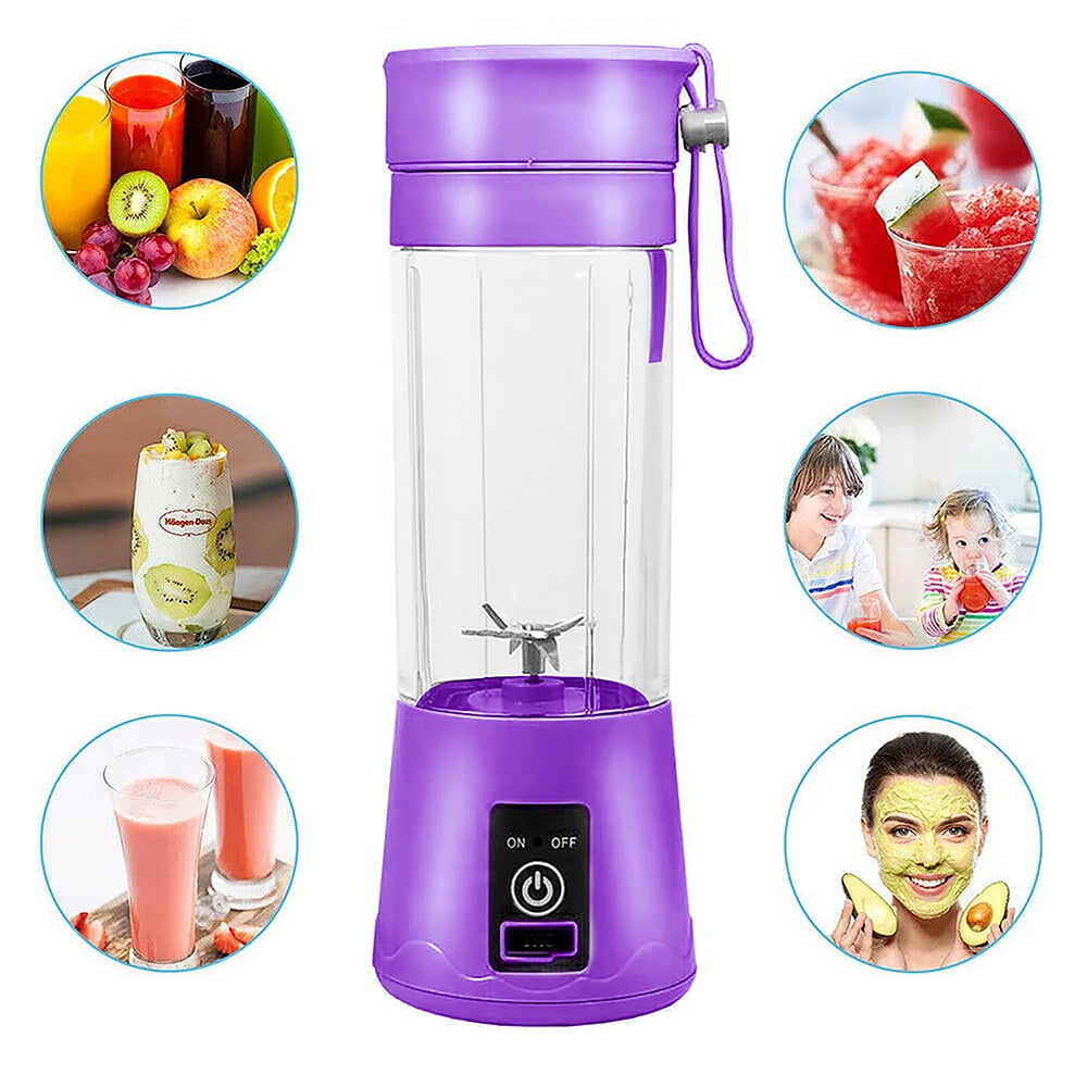 One-Handed Portable Blender, Mini Blender USB Rechargeable Juicer for ...
