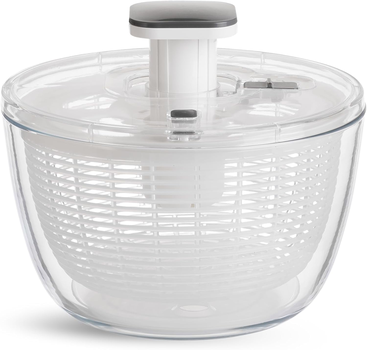 One Handed Press Lettuce Spinner, Portable Fruit Cleaner Bowl, Fruit ...