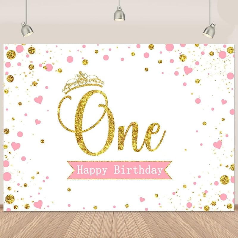 One Happy Birthday Pretty Backdrop Our Little Fairly Turning One ...