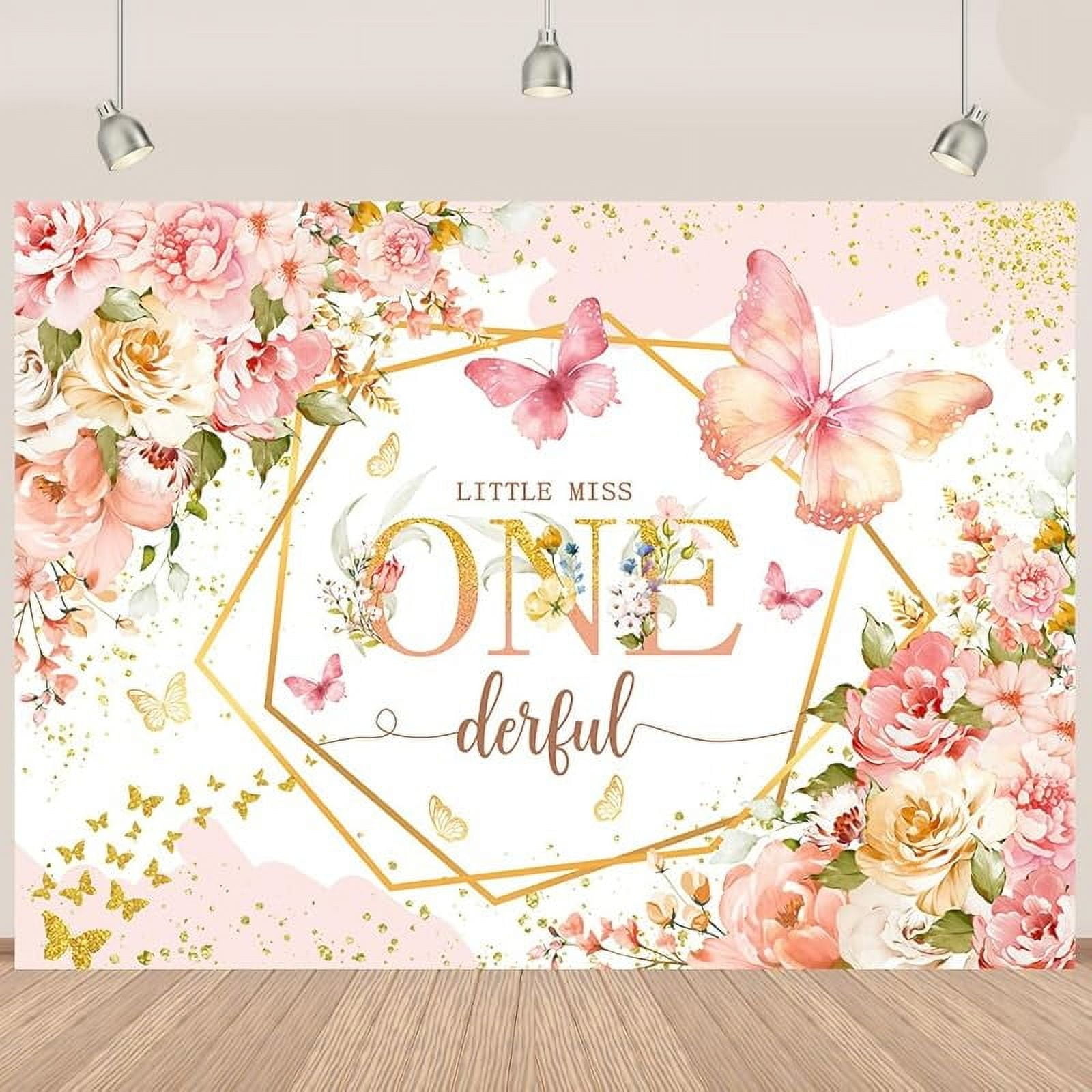 One Happy Birthday Pretty Backdrop Our Little Fairly Turning One ...