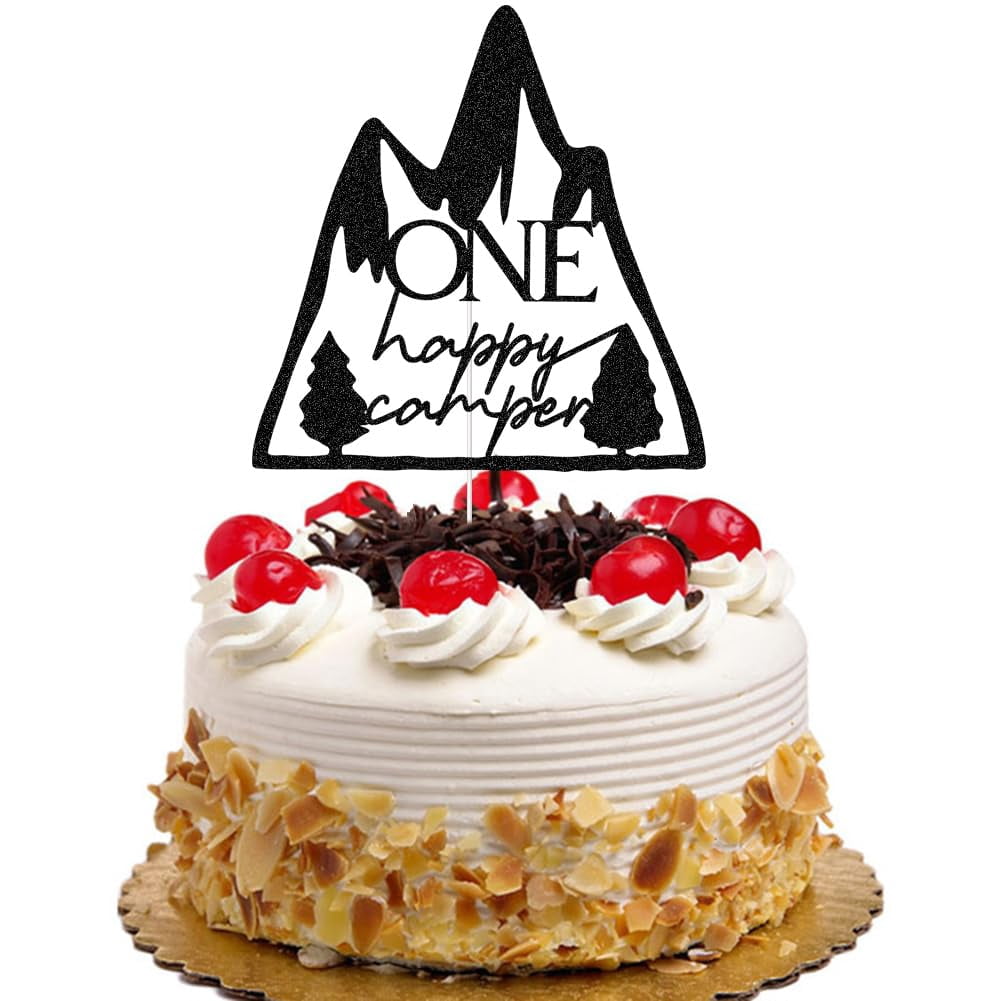 One Happy Camper Cake OIF8 Topper Adventure Theme Cake Decorations for ...