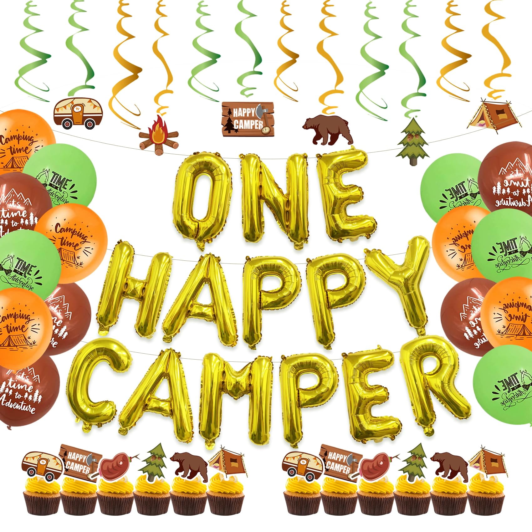 One Happy Camper Decorations One KKS1 Happy Camper Party Supplies Happy ...
