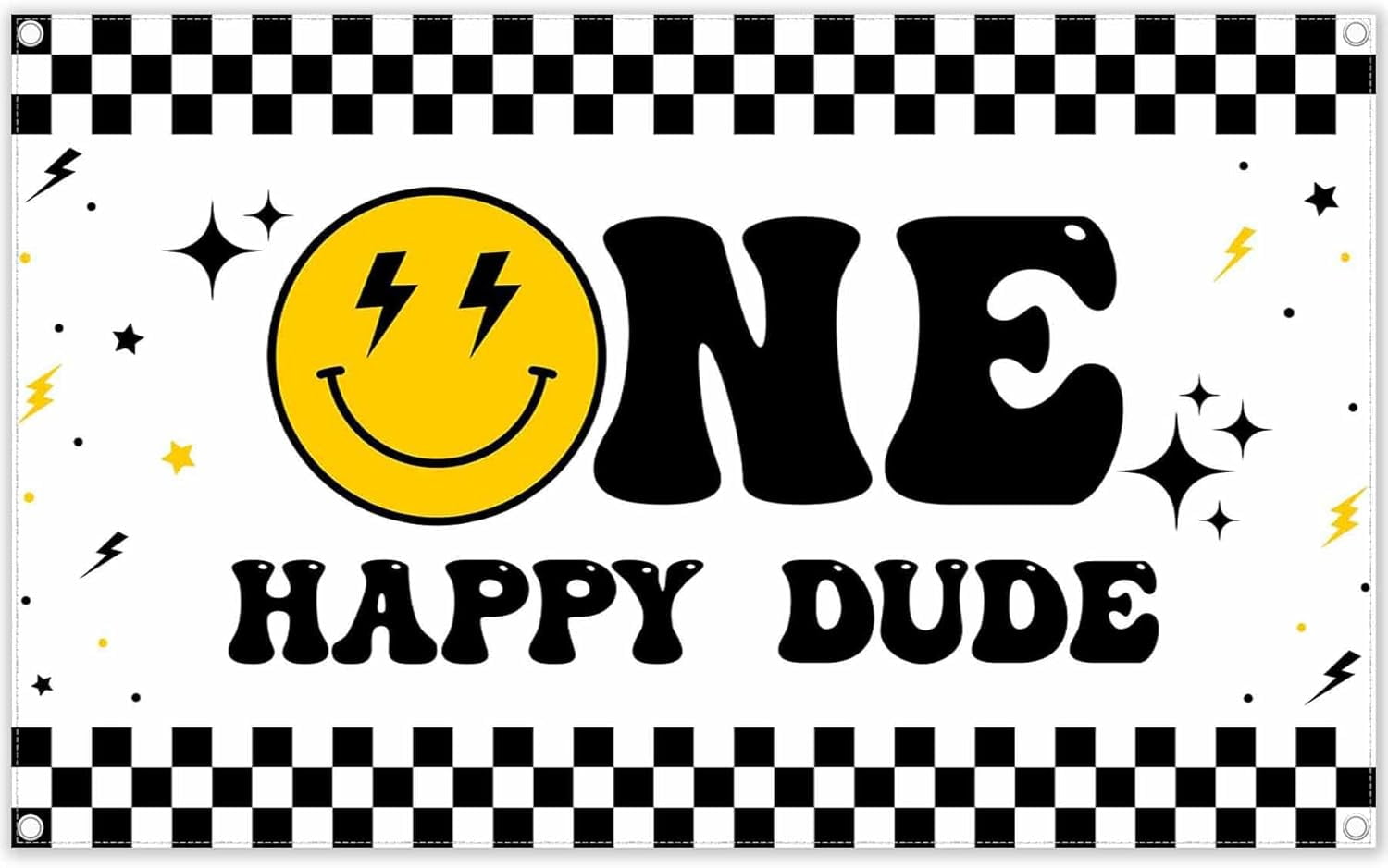 One Happy Dude Backdrop Smiley Face Theme Photography Background for ...