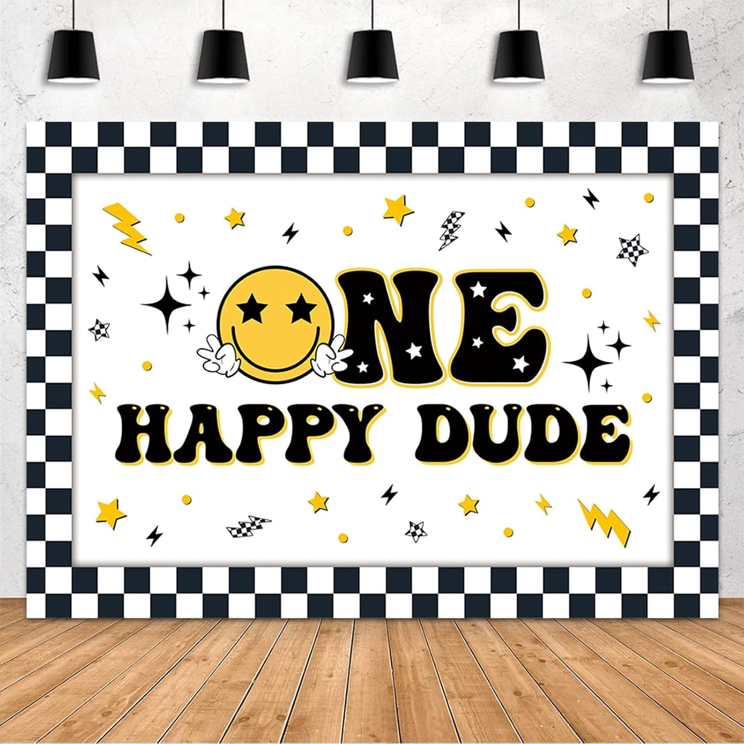 One Happy Dude Birthday Backdrop for Boys 1st Birthday Decor ...