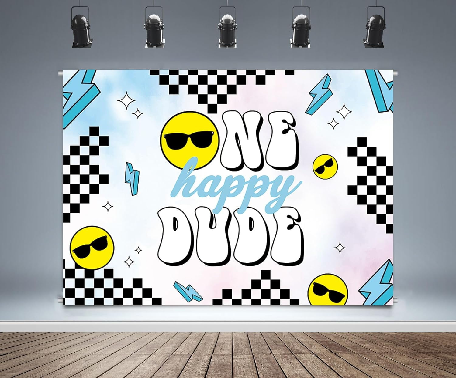 One Happy Dude Birthday Decorations Smiley Face Boys 1st Birthday ...