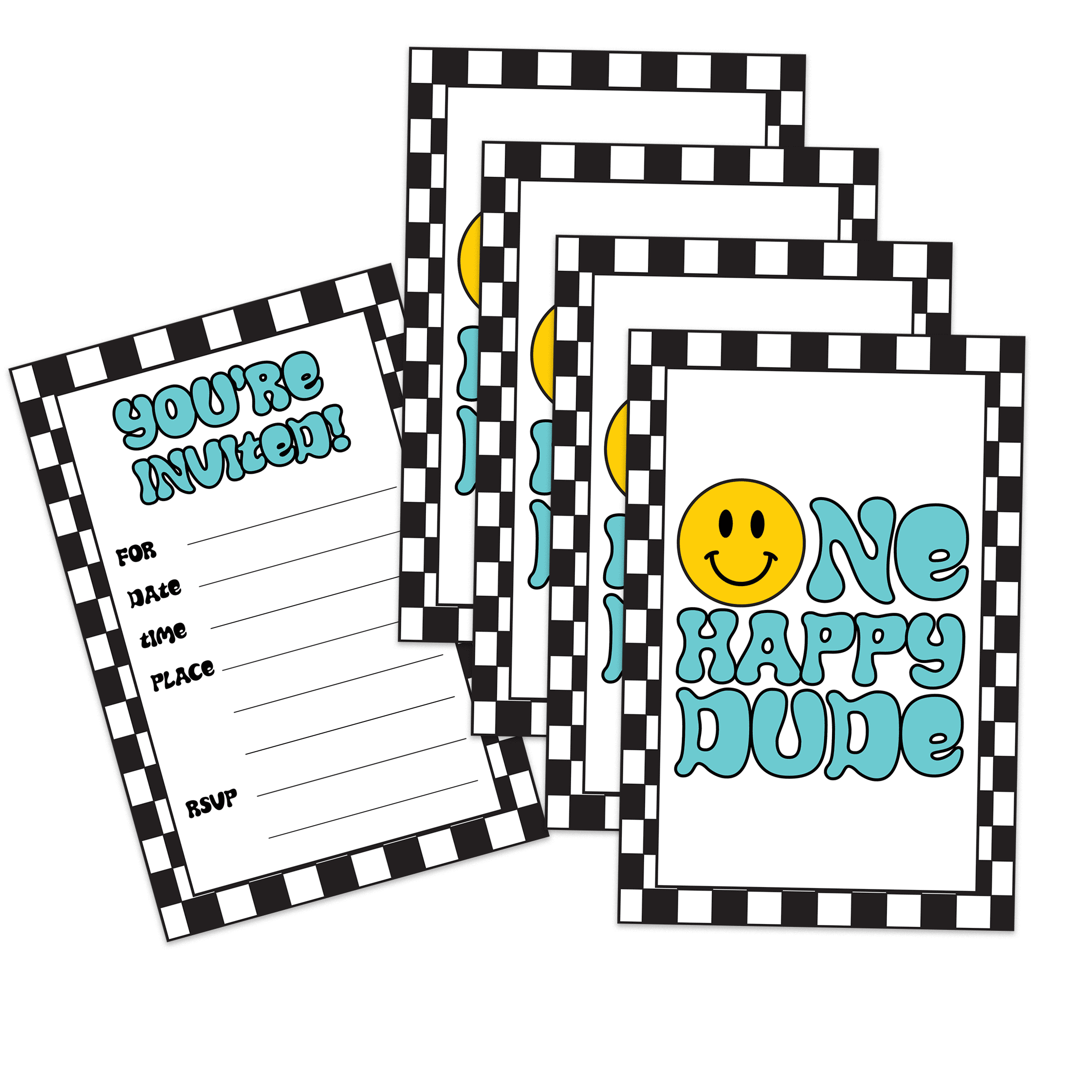 One Happy Dude Birthday Party Invitations (20) - Walmart.com