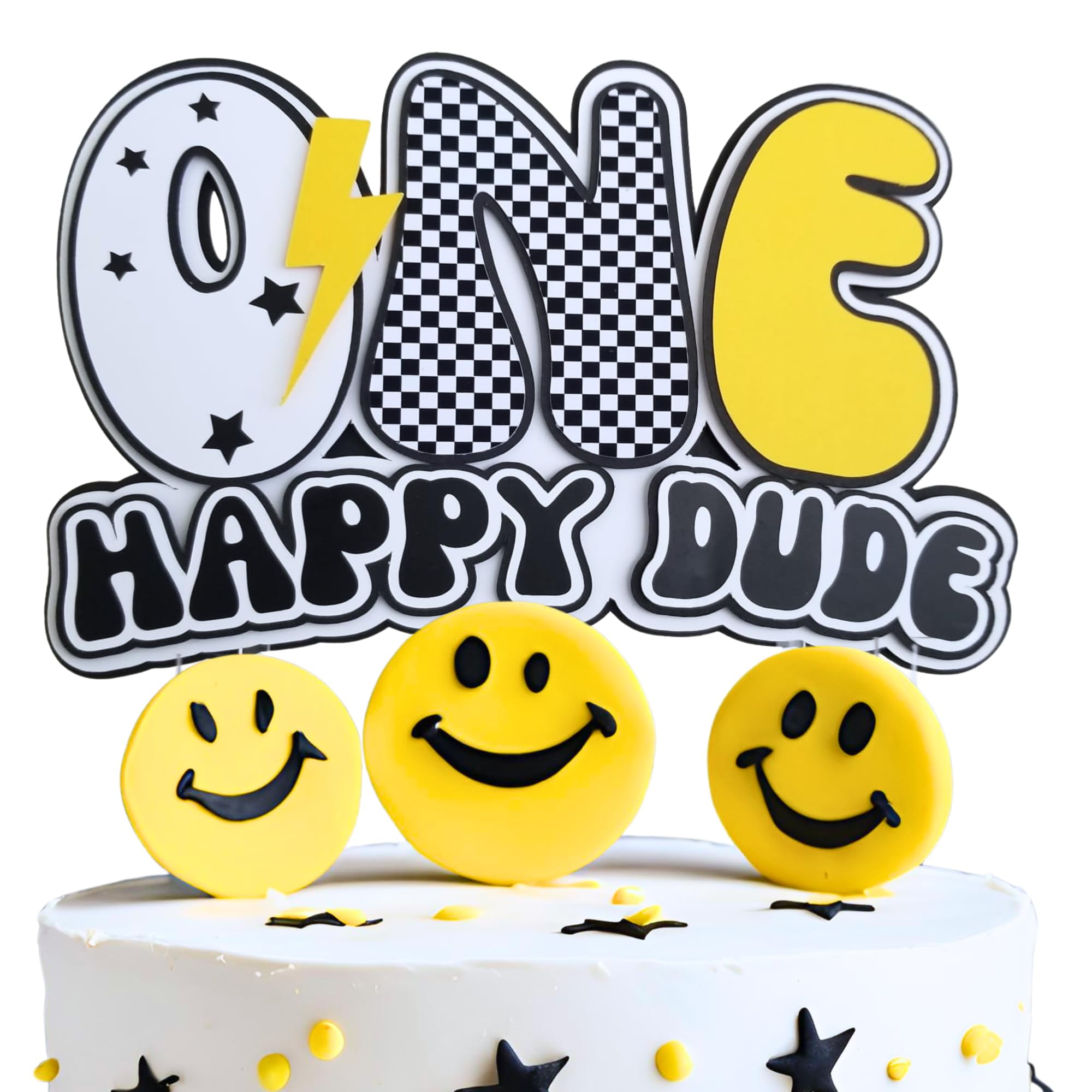 One Happy Dude Cake Topper for RST1 Boys 1st Birthday Party, Large ...