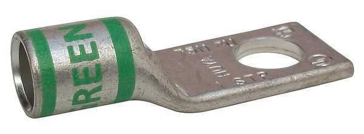 One-Hole Compression Lug, 1 AWG Max, 5/16 in Stud, Short Barrel, Copper ...