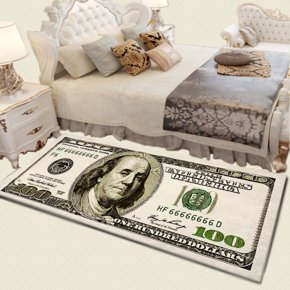 100 Dollar Bill Rug