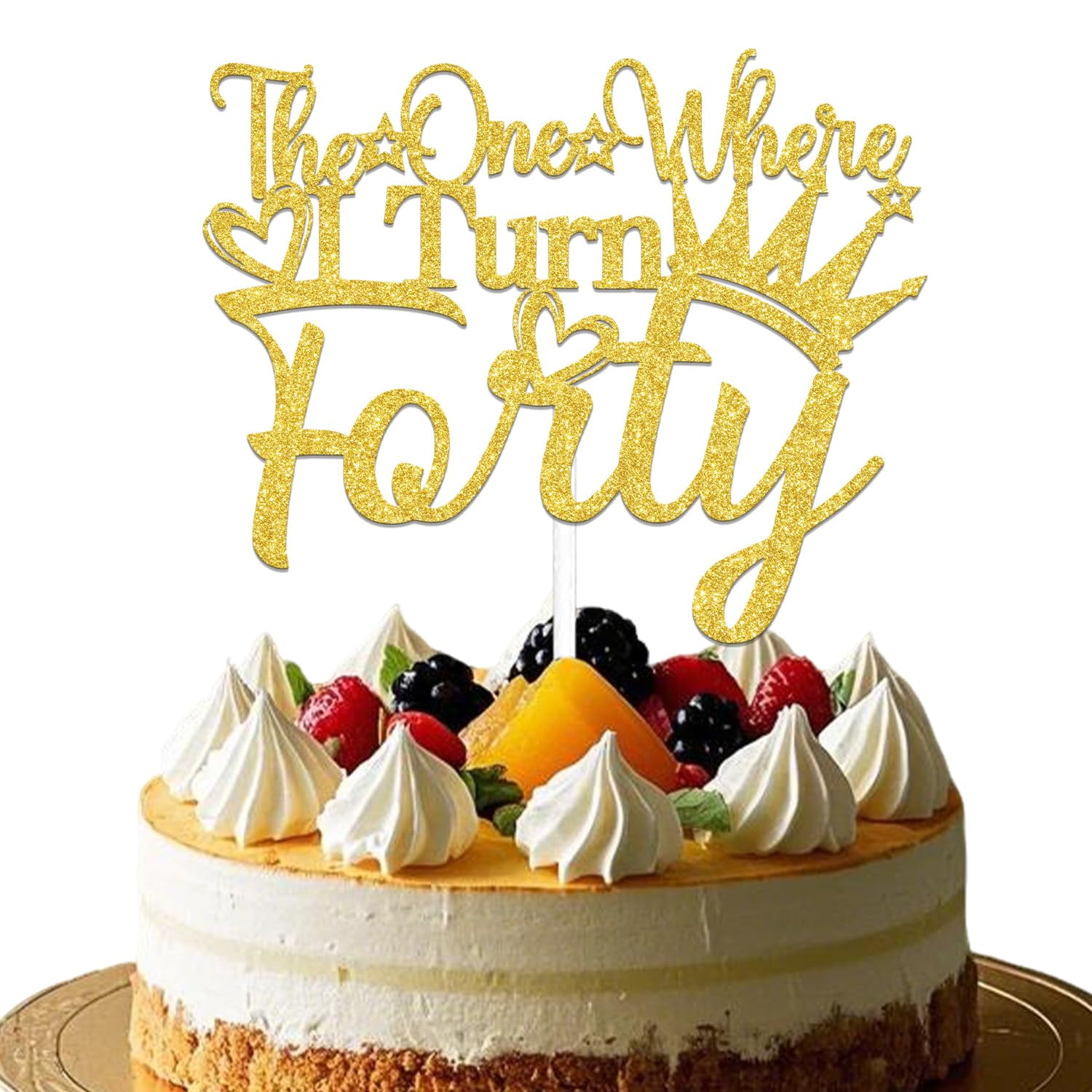 The One Where I Turn Forty BSL1 Cake Topper,Happy 40th Birthday Cake ...