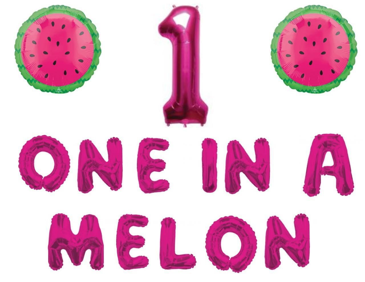 One In A Melon First 1st Birthday Party Balloons Decoration Supplies ...