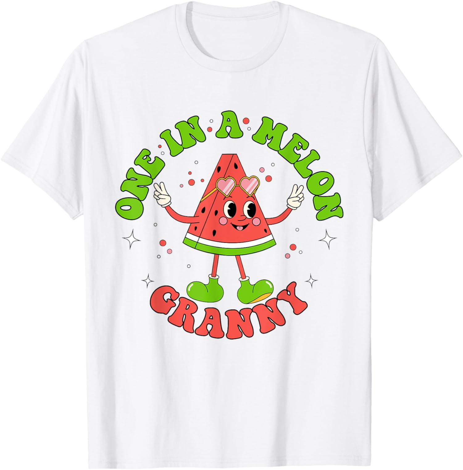 One In A Melon Granny Cool Summer Watermelon Family matching T-Shirt ...