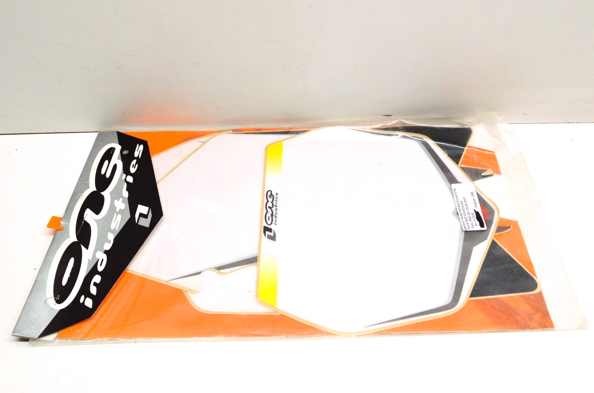 One Industries BGP-SUFAC4-WH White Number Plate Decal Kit NOS - Walmart.com