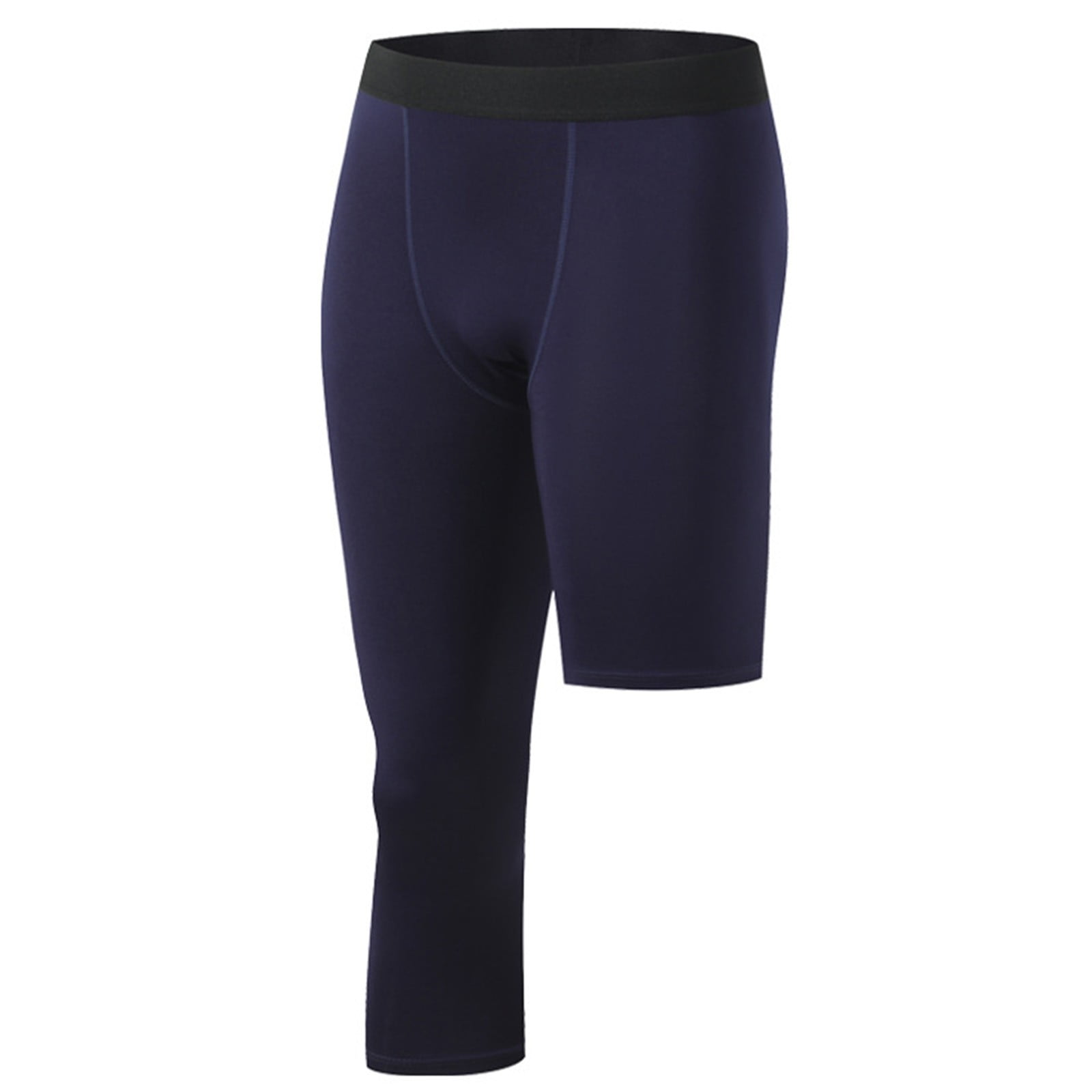 One Leg Compression Tights for Basketball Mens 3/4 Capri Leggings ...