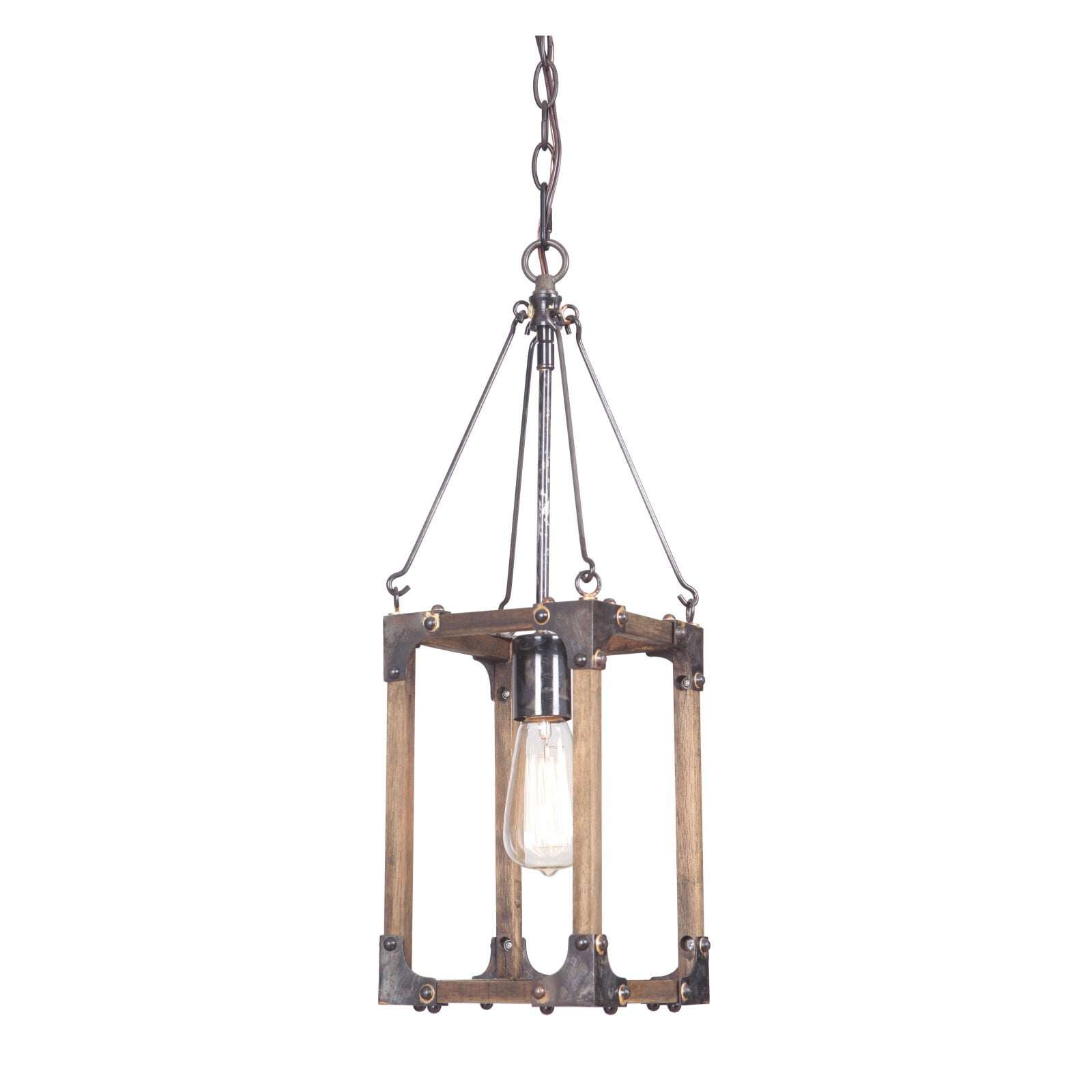 One Light Pendant With Chain In Transitional Style 7.01 Inches Wide By ...