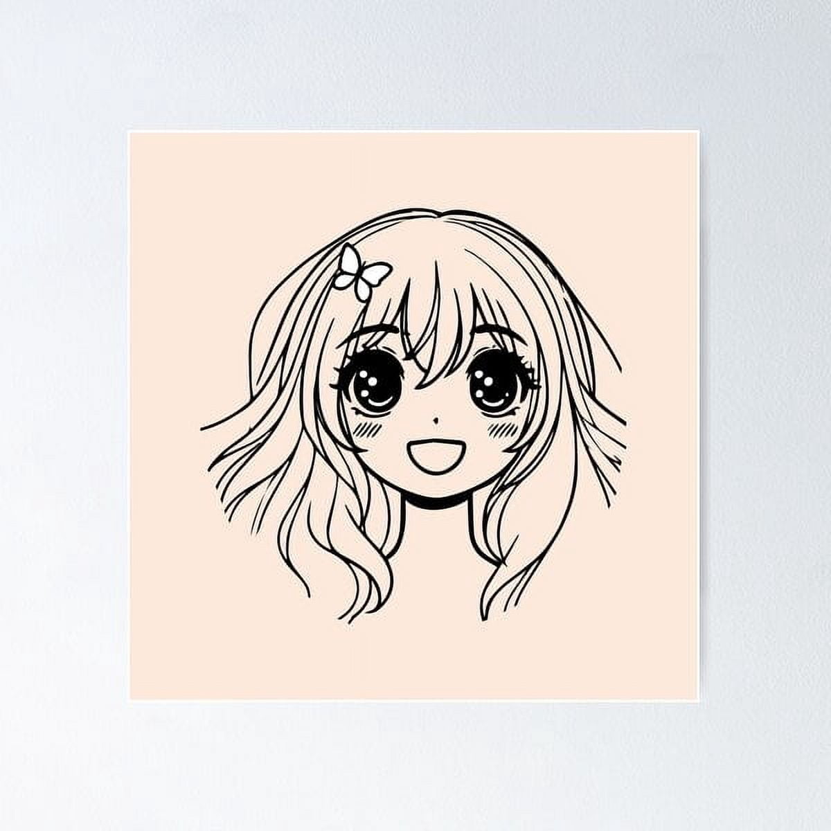 One Line Art Girl Poster Wall Art, Modern Wall Decor For Living Room ...