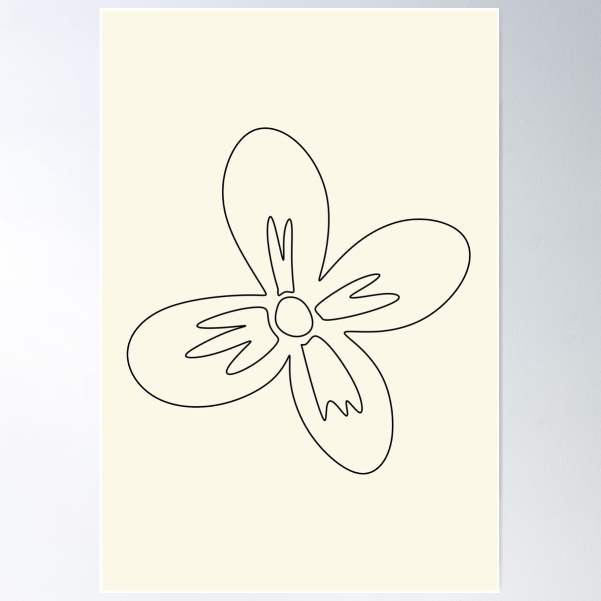 One Line Art Minimalist Flower Drawing - Abstract Floral Line Drawing ...