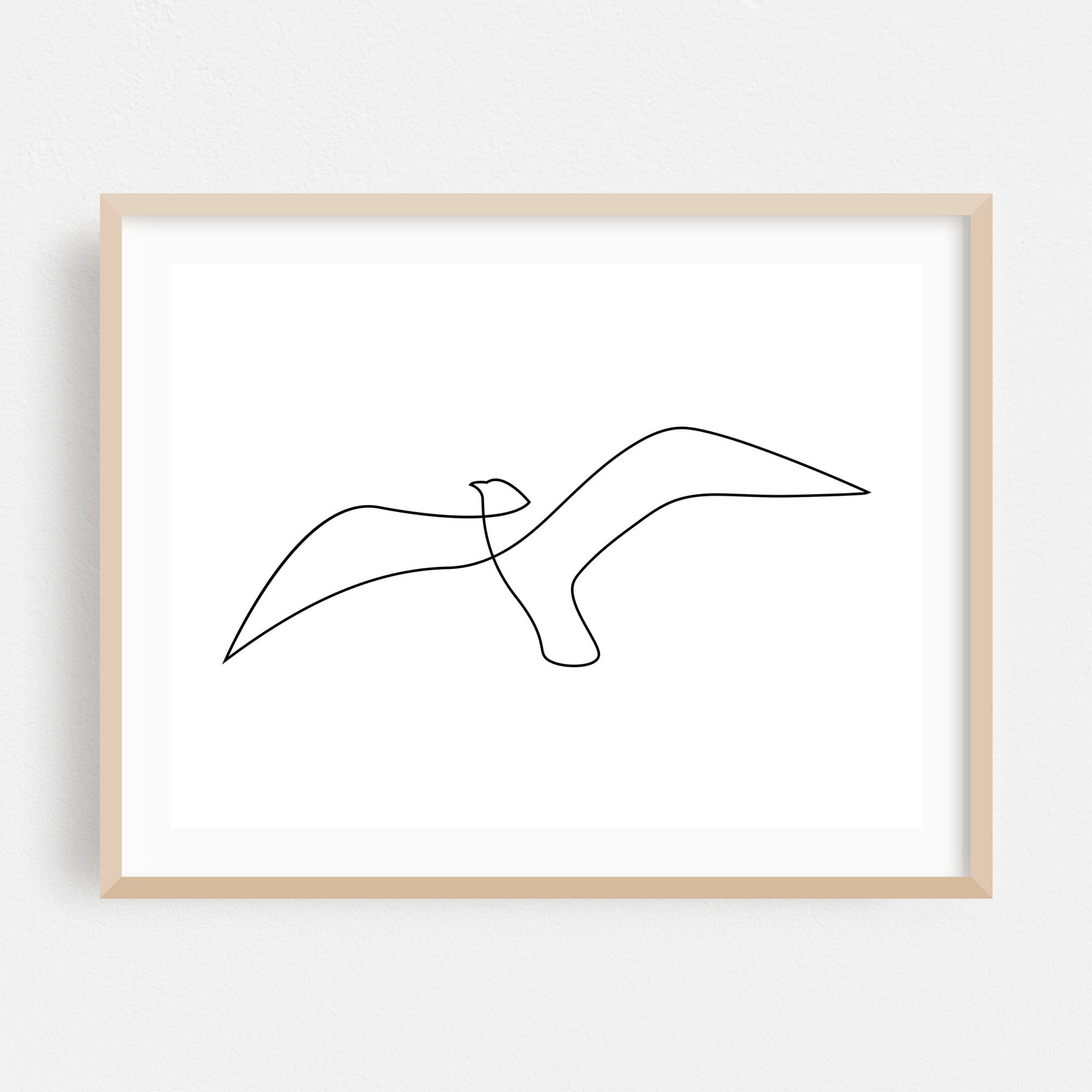 One Line Bird - Line Drawing Line Art Minimalist Bird Abstract Wildlife ...