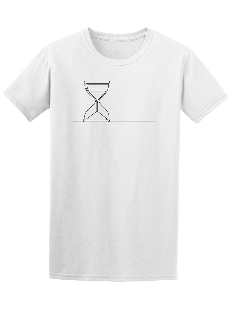 One Line Drawing Of Hourglass T-Shirt Men -Image by Shutterstock, Male ...