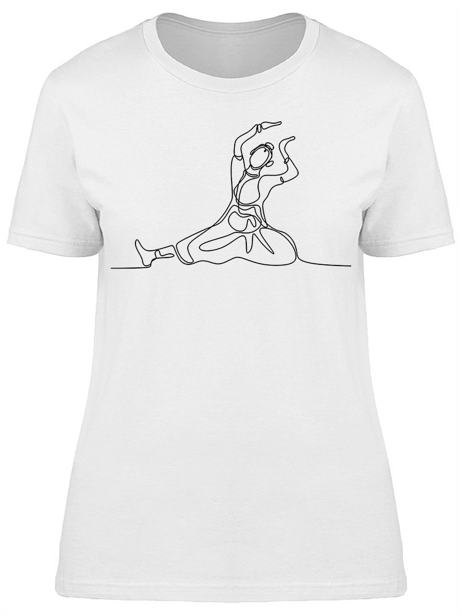 One Line Javanese Drawing T-Shirt Women -Image by Shutterstock, Female ...