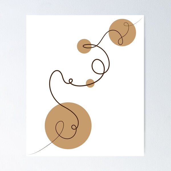 One Line Minimal Art Poster Wall Art, Modern Wall Decor For Living Room ...