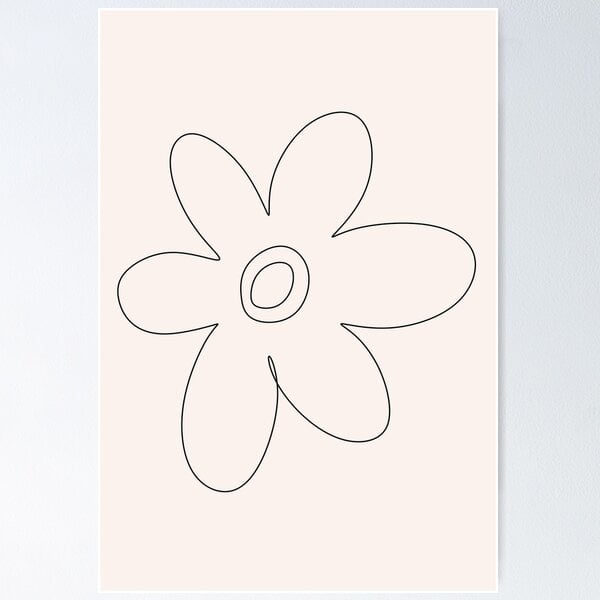 One Line Minimalist Flower Drawing - Minimalist Floral Drawing Painting ...