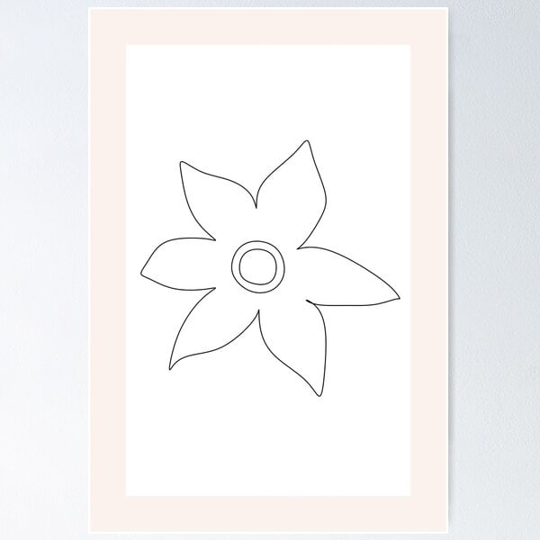 One Line Minimalist Flower Drawing - Minimalist Simple Abstract Flower ...