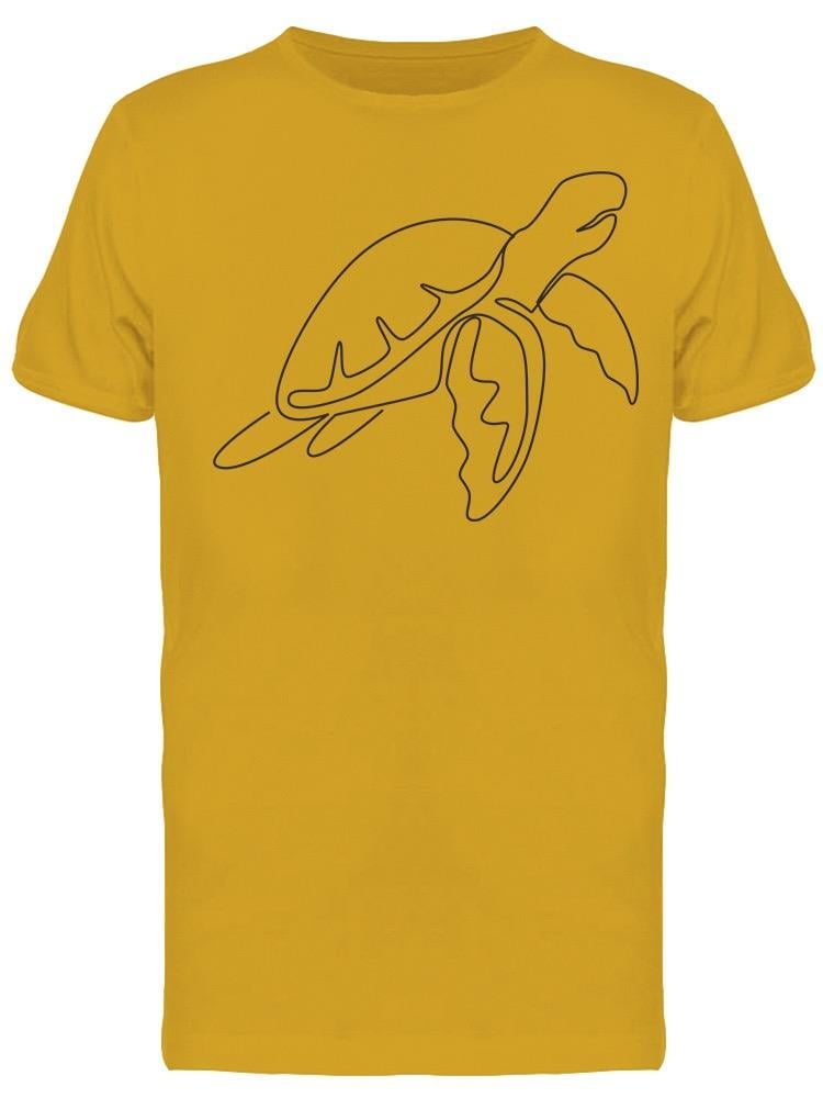 One Line Sea Turtle T-Shirt Men -Image by Shutterstock, Male Medium ...