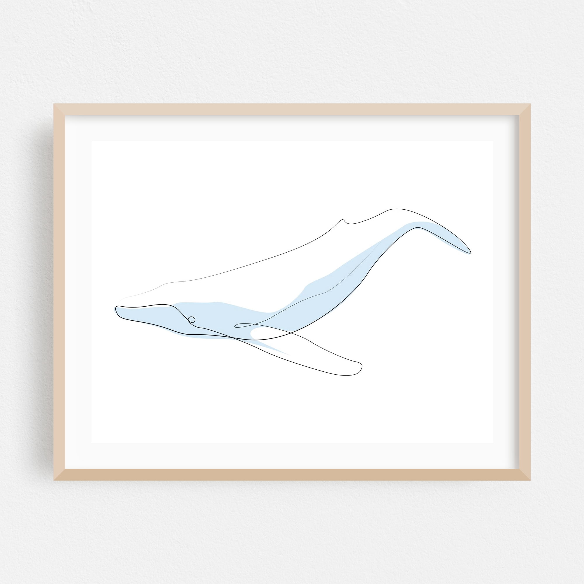 One Line Whale - Line Drawing Line Art Minimalist Marine Life Ocean ...