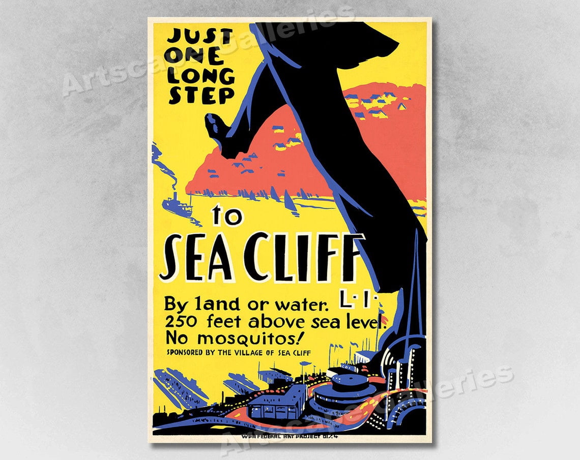 One Long Step to Sea Cliff Long Island 1939 Vintage Style Travel ...