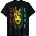 One Love Rasta Lion Jamaican Pride Reggae African T-Shirt - Walmart.com