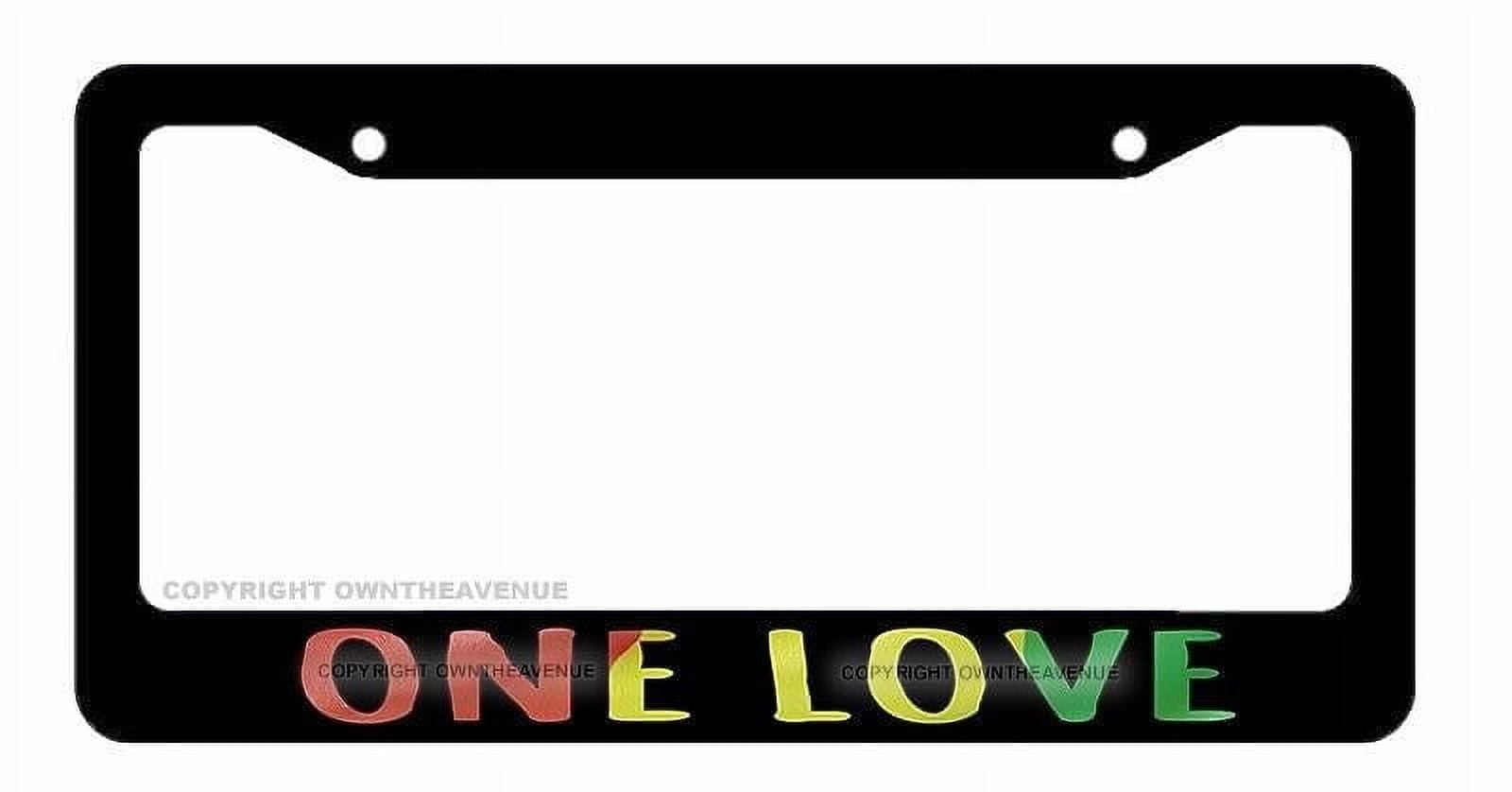 One Love Rasta Rastafarian Car Truck License Plate Frame - Walmart.com