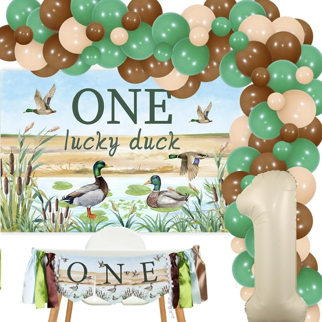 One Lucky Duck Birthday Decorations Duck First Birthday Decorations One ...