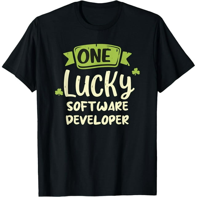 One Lucky Software Developer 2025 Irish Celebration Tee Lucky Shamrock Hoodie, Funny St. Patrick ...