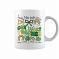 One Lucky Teacher Coquette Groovy St Patricks Day Teachers Coffee Mugs ...