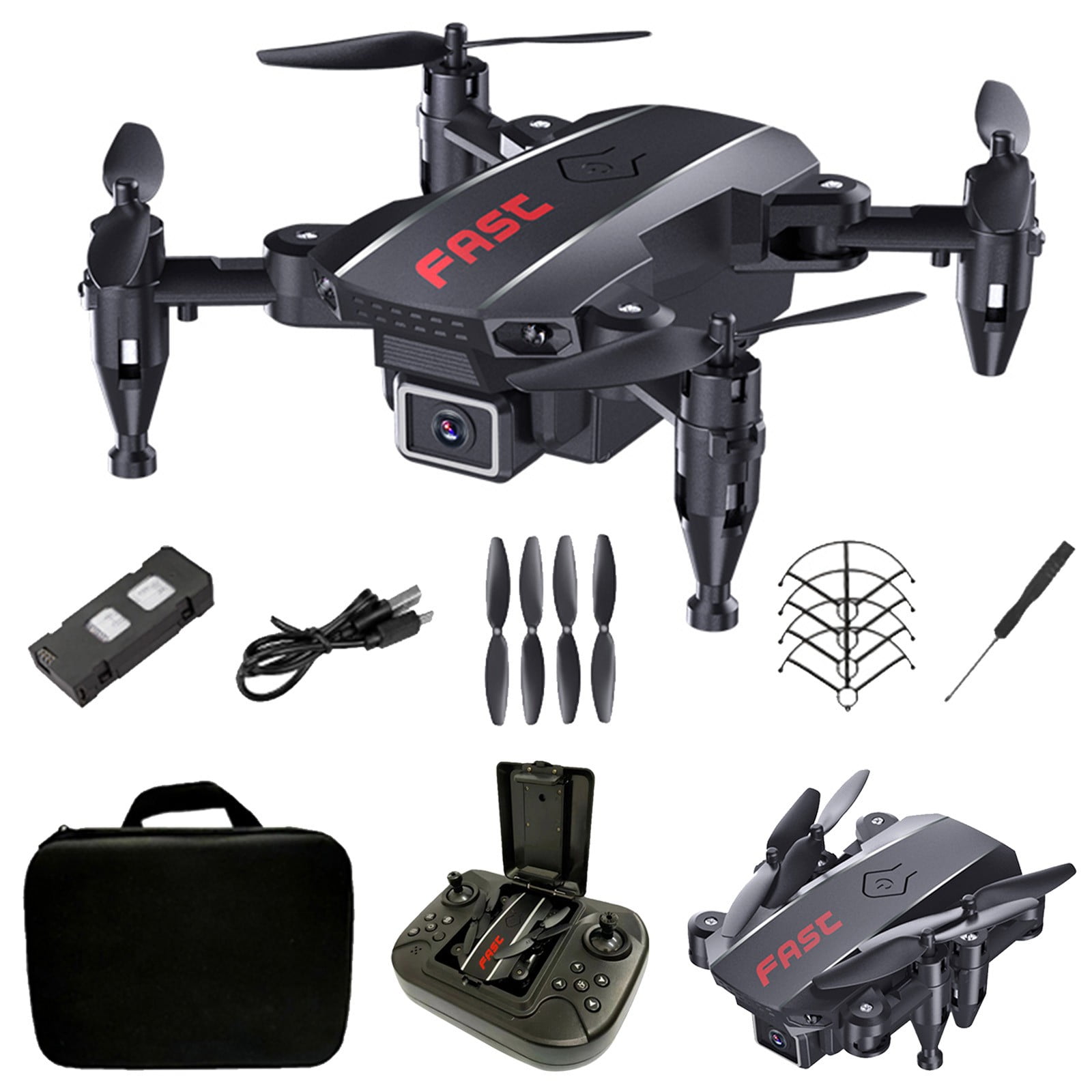 One Machine Dual Lens UAV Small Folding Aerial Photography Quadcopter ...