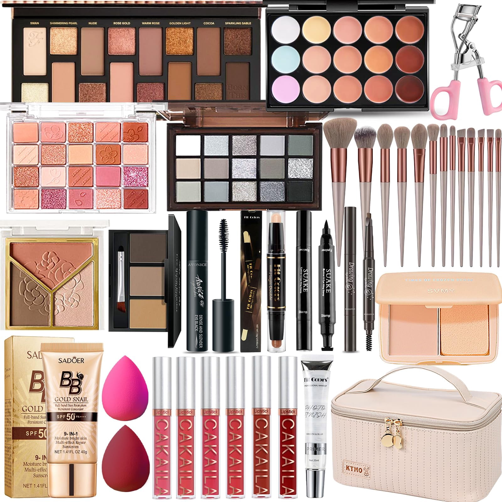 All in One Makeup KEF16 Kit, Makeup Kit Full Kit, Travel Make Up Gift ...