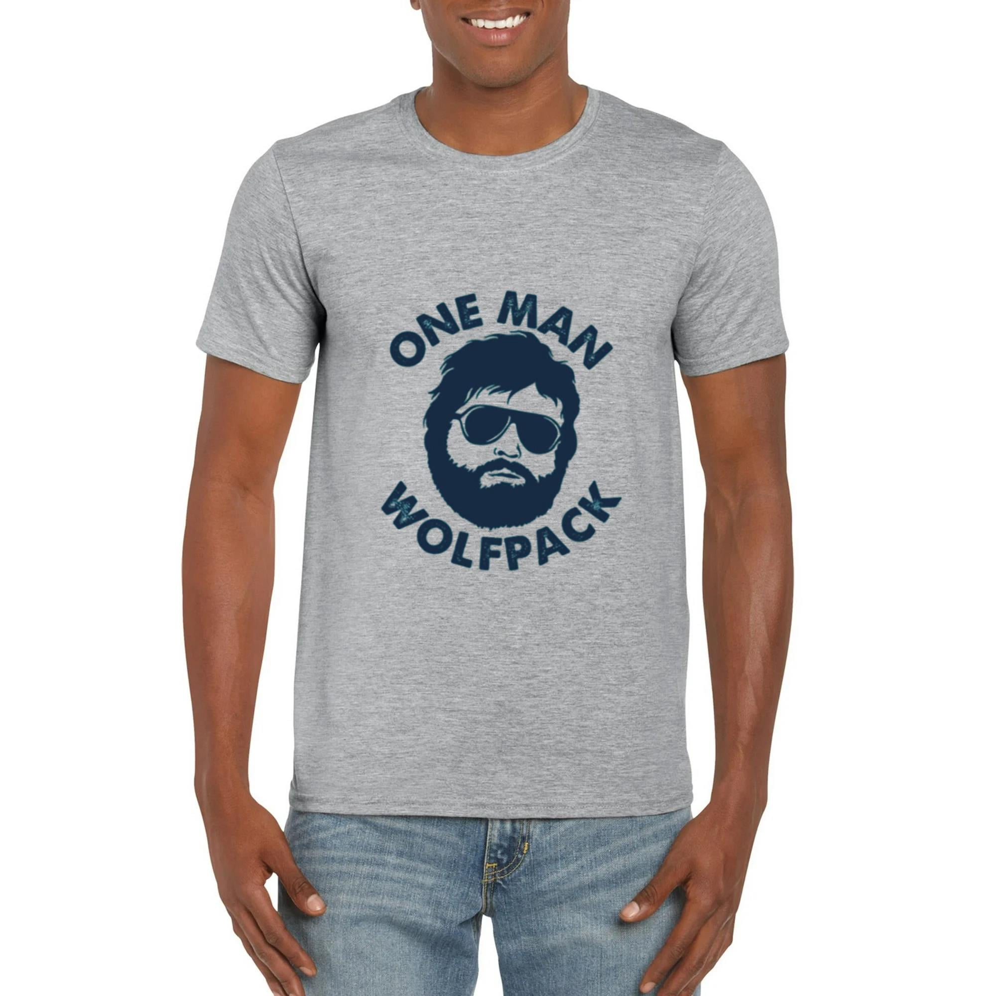 One Man Wolfpack Funny Alan Hangover Movie Lone Wolf Solo T-Shirt, for ...