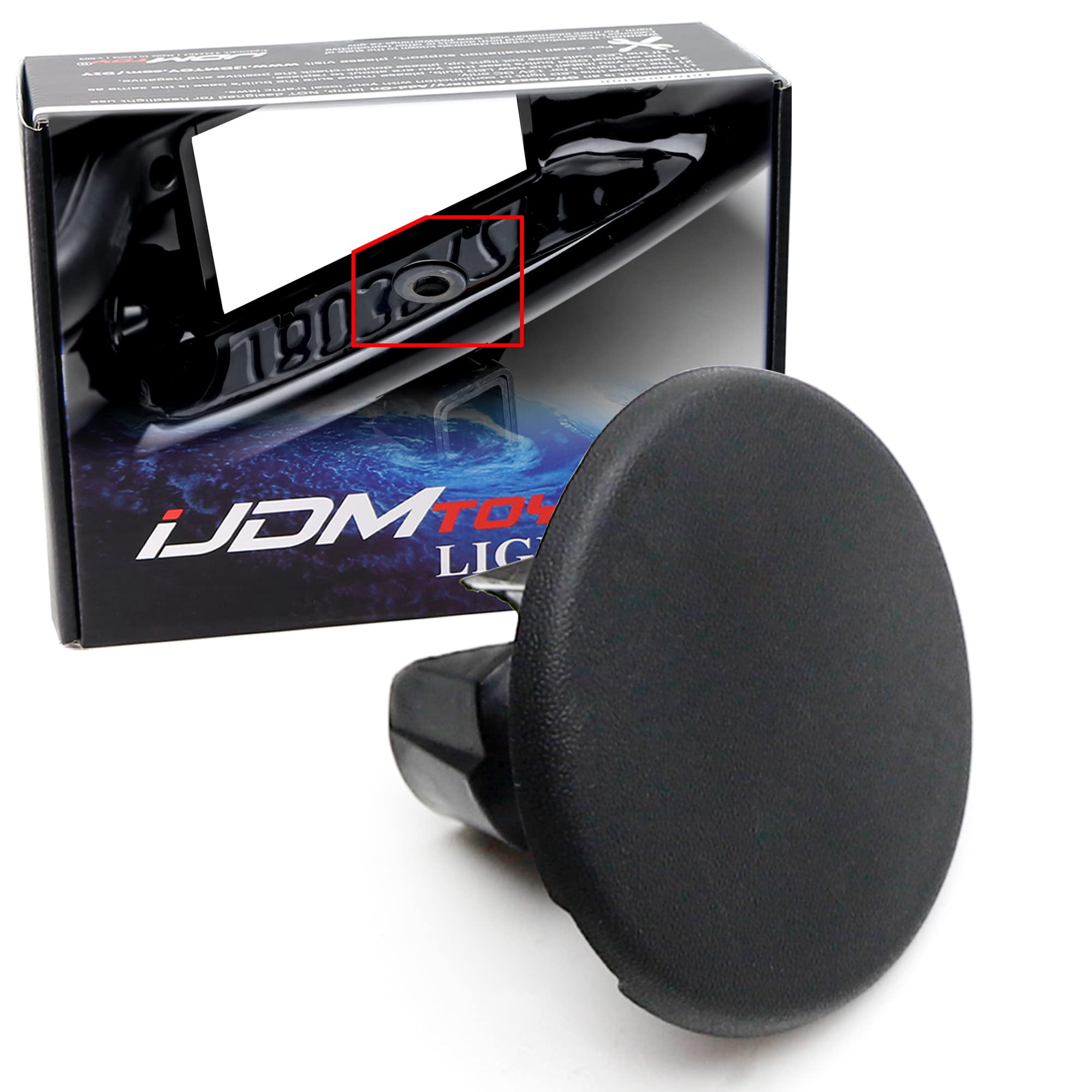 One Matte Black Rear Bumper Step Pad Round Plug Trailer Tow Ball Cover ...