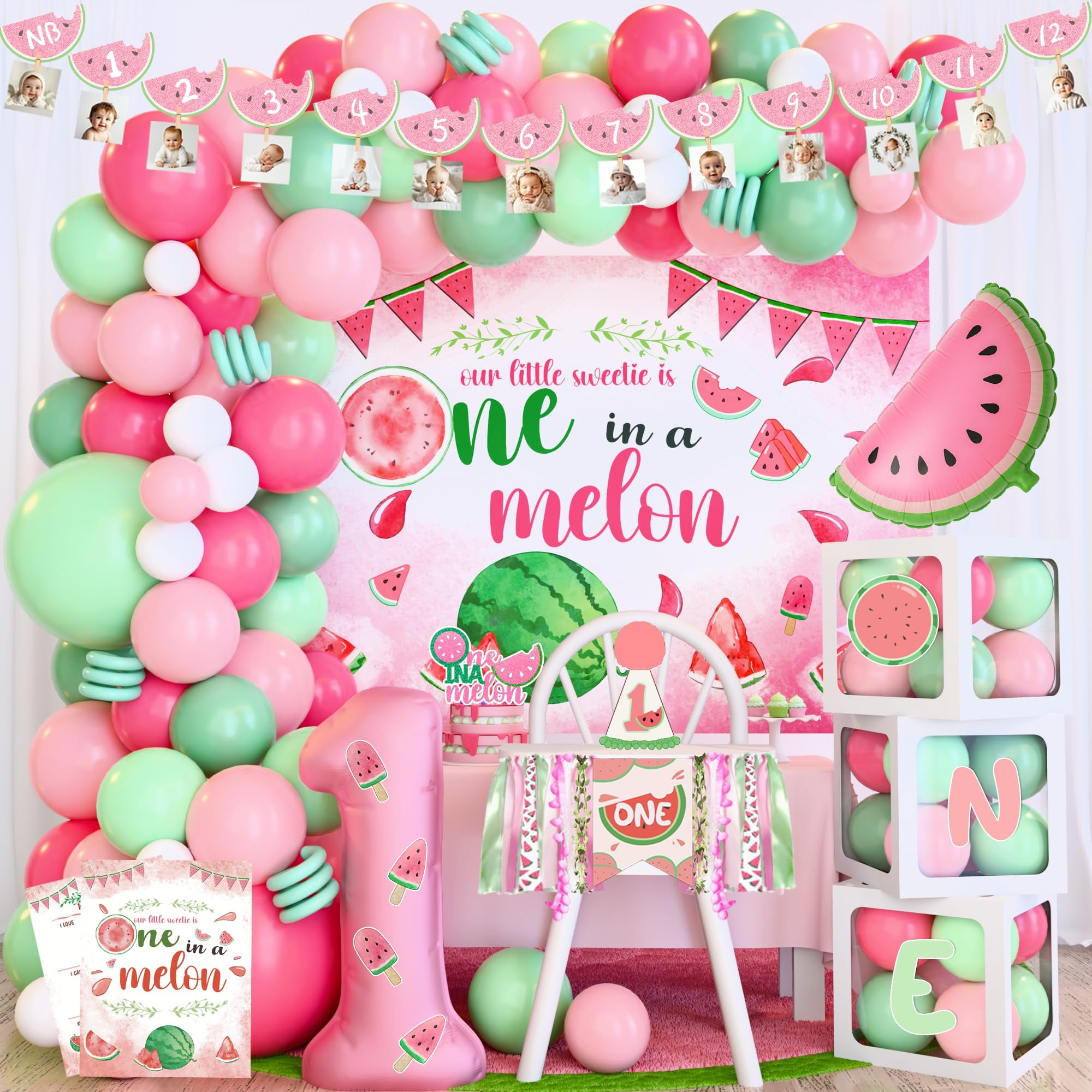One In A Melon SSF20 Decorations, Watermelon Decorations, Summer Sweet ...