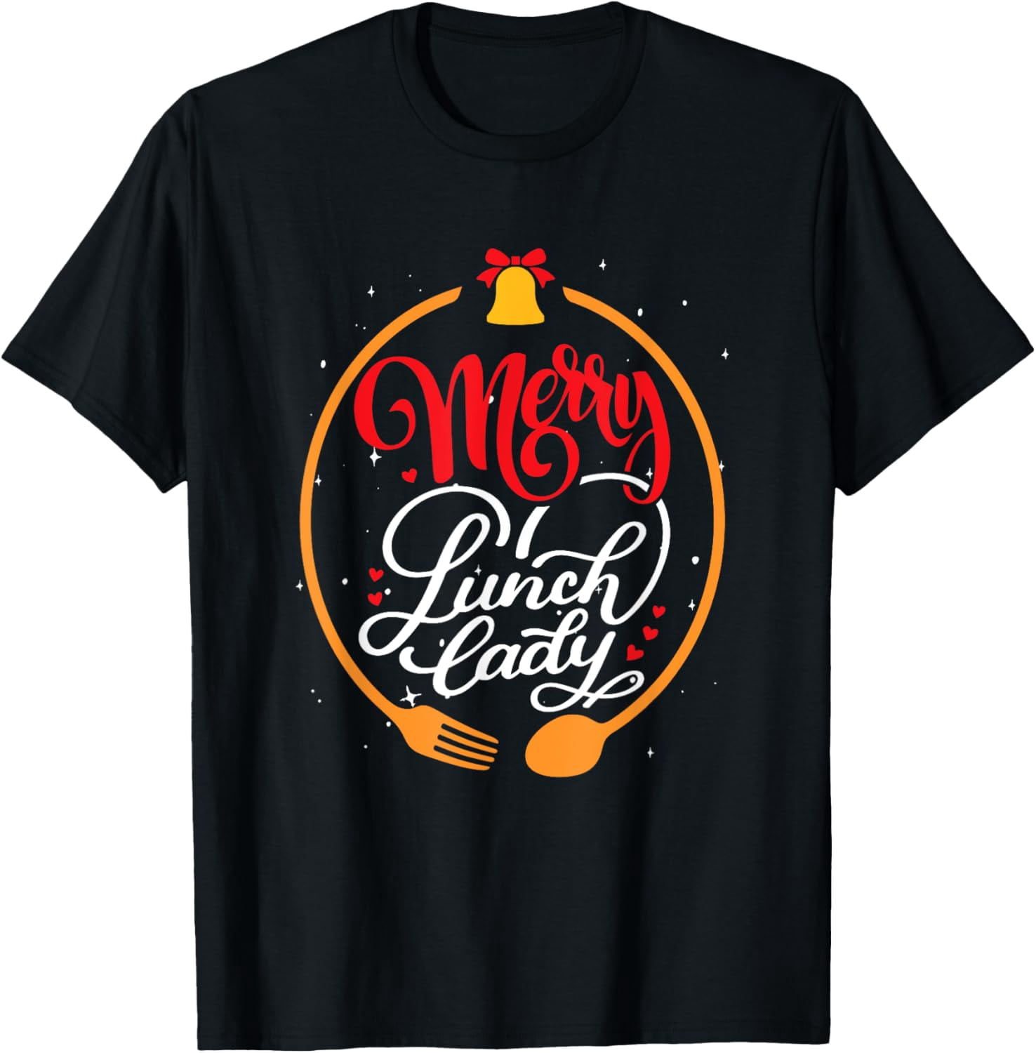 One Merry Lunch Lady Dinner Lady School Cafeteria Christmas T-Shirt men ...