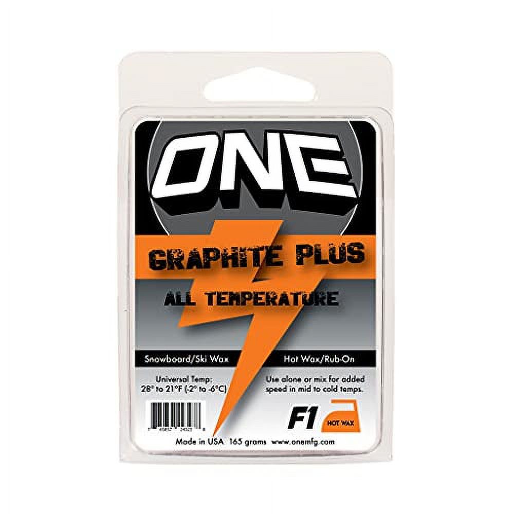 One Mfg F1 Graphite Plus Snowboard & Ski Wax 165g - All temperature hot ...