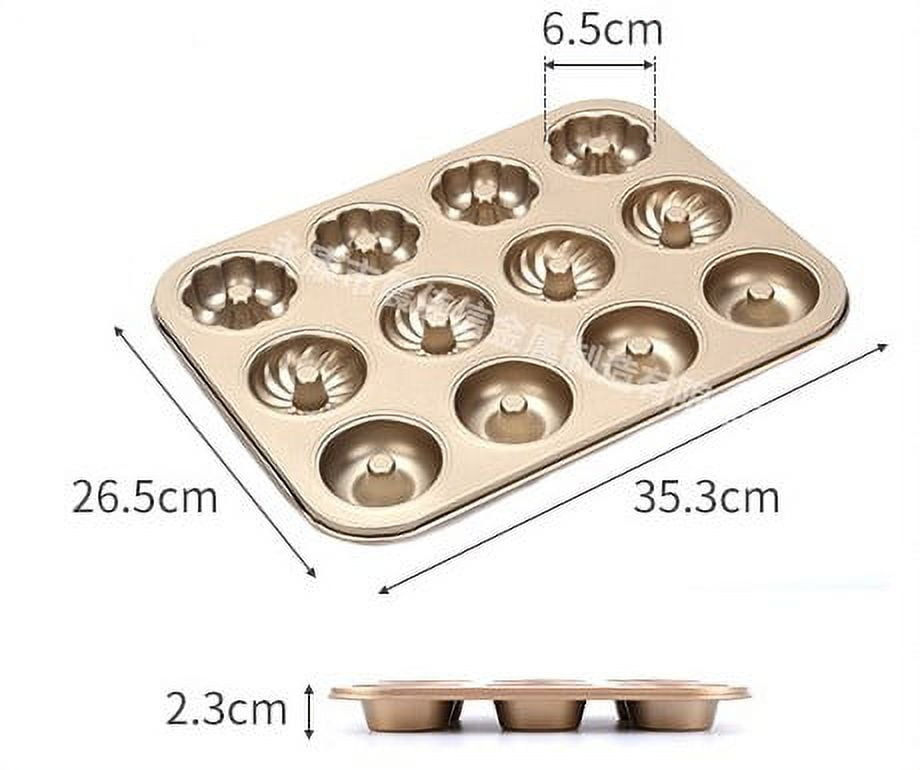 One Mold Three Shape, Mini Fluted Pan Cake Pan Alloy Steel, Fluted Tube ...