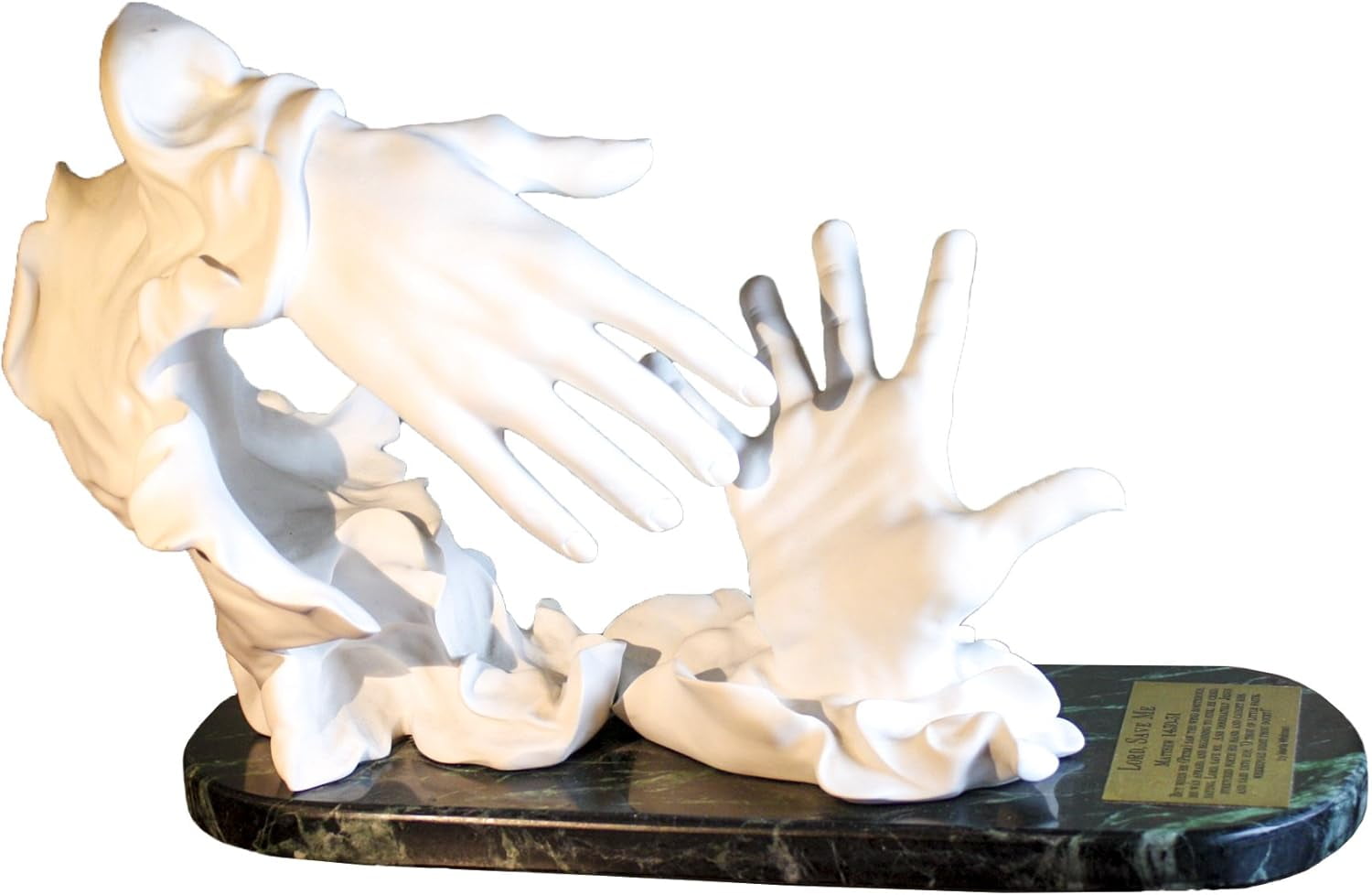 One Moment In Time S46 Lord, Save Me Statue White Cultured Marble W ...