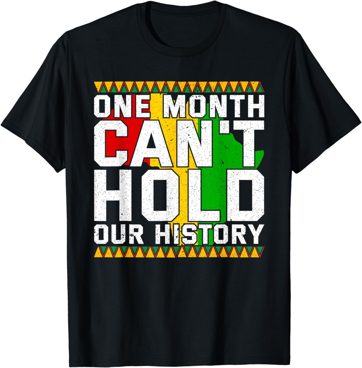 One Month Cant Hold Our History Pan African Black History T Shirt