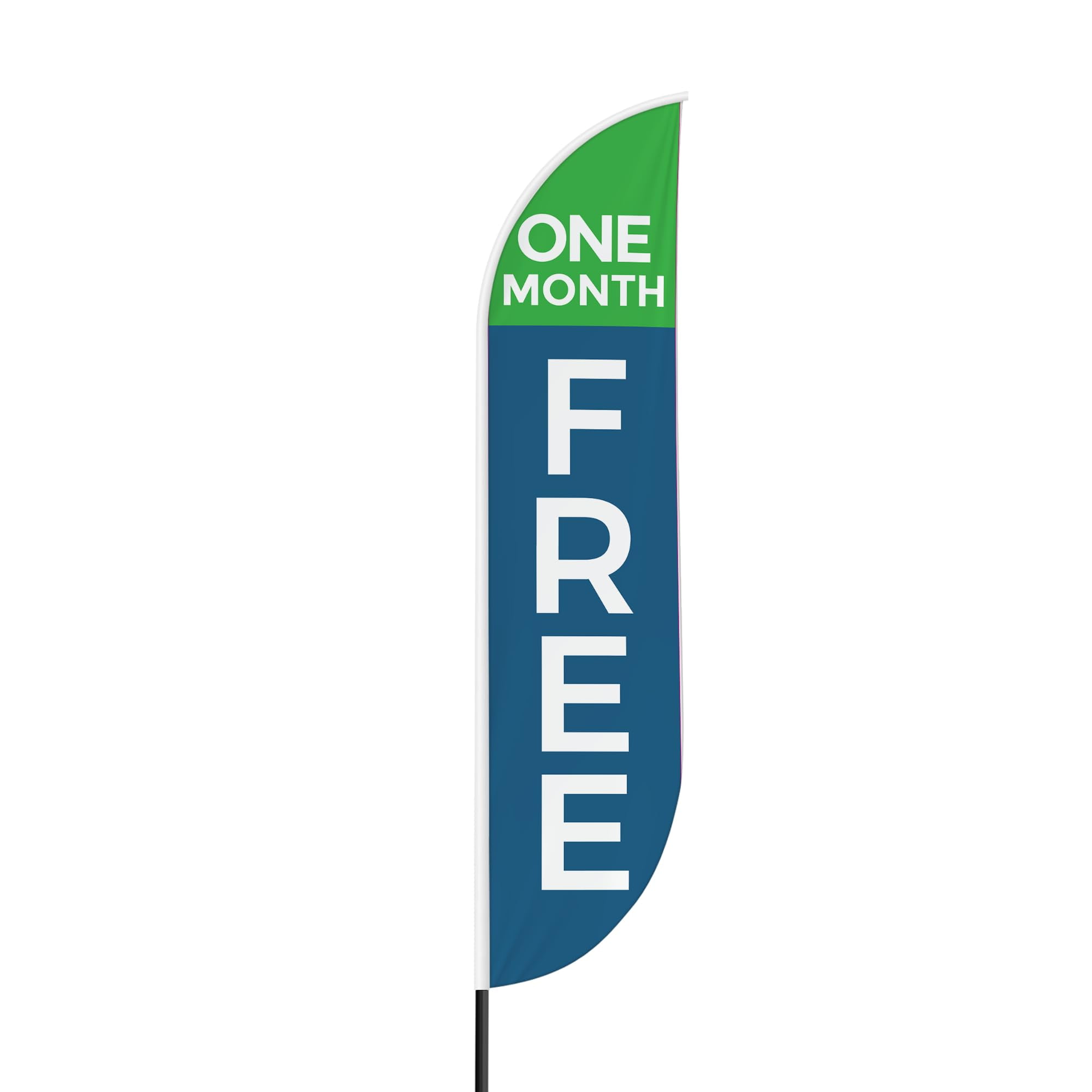 One Month Free Sign feather flag for Outdoor by Mavis Printing | 11.5 ...