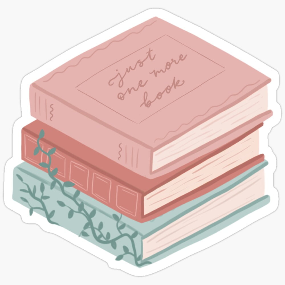 One More Book Stack Sticker Phone Decal Water Bottle Stickers Car ...